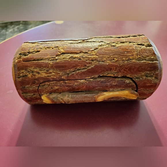 Handmade | Accents | Natural Log Jewelry Box W Drawer | Poshmark